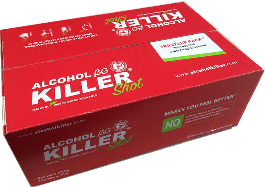 Alcohol Killer shot pack 150 x 15 g od 6 000 Kč - Heureka.cz