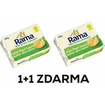 Rama 100% Plant-based Vegan alternativa másla 250 g od 73 Kč - Heureka.cz