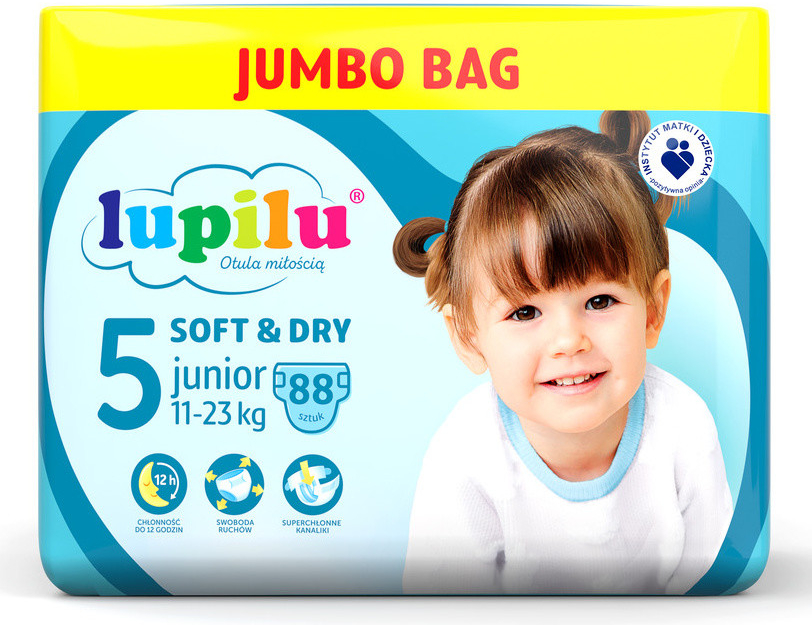 Pampers Lupilu Soft a Dry 5 88 ks od 419 Kč - Heureka.cz