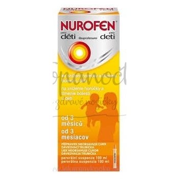 NUROFEN PRO DĚTI POR 20MG/ML POR SUS 100ML I od 145 Kč - Heureka.cz