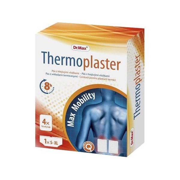Dr.Max Thermoplaster Pás s hřejivými vložkami 4 vložky 13 x 9,5 cm od ...