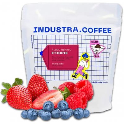 Industra Coffee Etiopie ALEMU BERASO Výběrová káva 100% Arabika 250 g ...