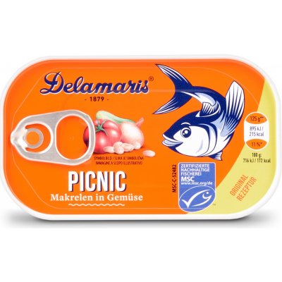 Delamaris Makrely v omáčce Picnic 125 g od 48 Kč - Heureka.cz