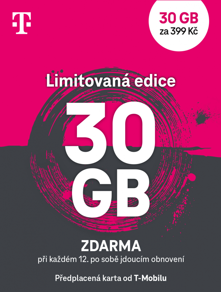 T-Mobile 30 GB dobíjecí SIM jen za 499 Kč měsíčně - LIMITOVANÁ EDICE od 399 Kč - Heureka.cz