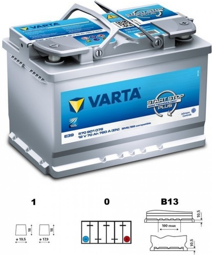 Varta Start-Stop Plus 12V 70Ah 760A 570 901 076 | Srovnanicen.cz