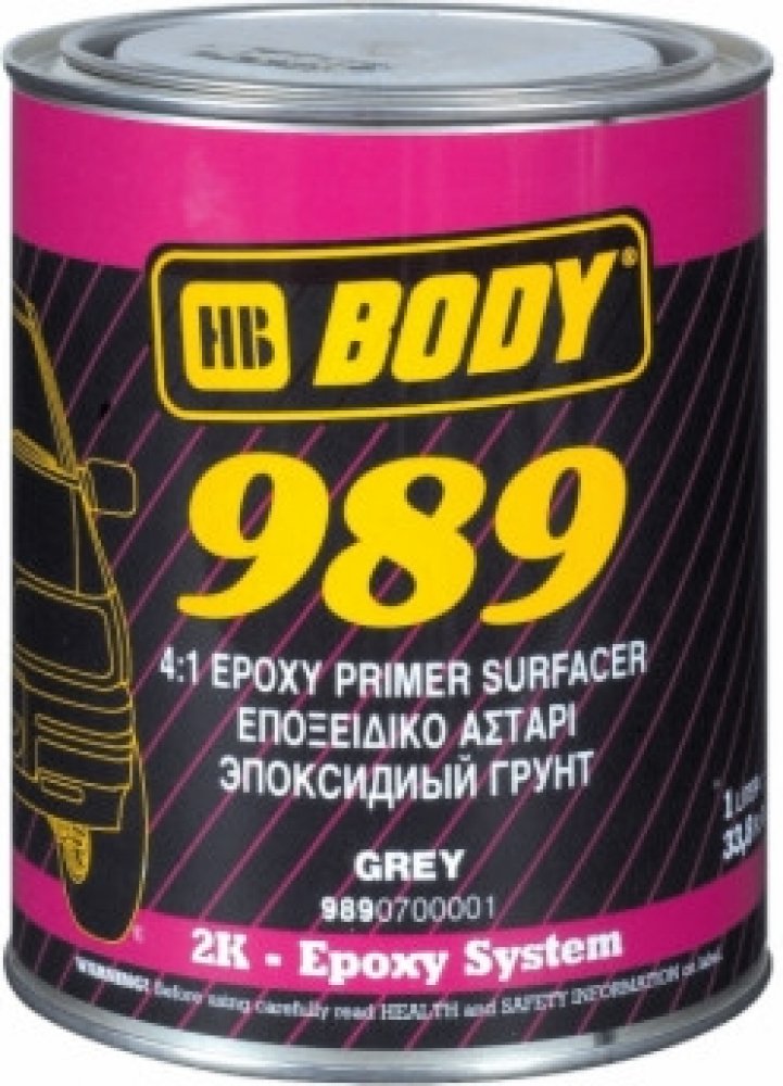 HB BODY EPOXY PRIMER 989, epoxidový základ, šedý, 1L – Sleviste.cz