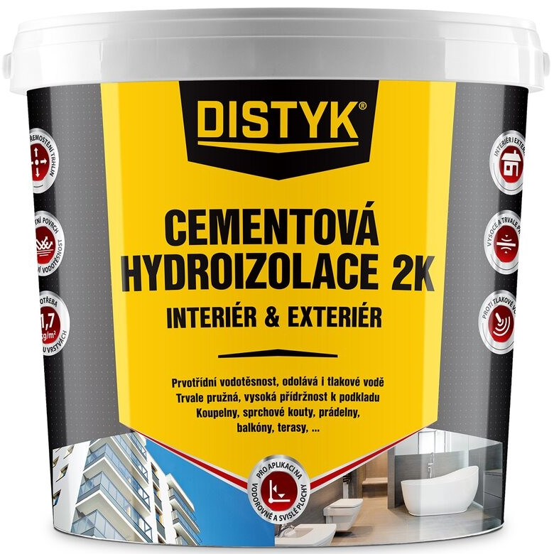 Cementová hydroizolace 2K interiér a exteriér 7 kg od 499 Kč - Heureka.cz
