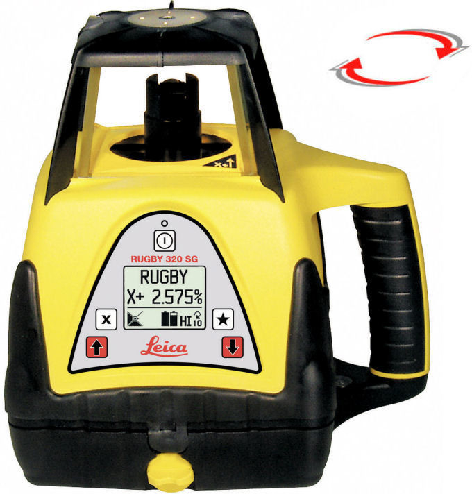 Leica Rugby 320 SG, Přijímač Rod Eye Basic (v ceně), laserová lať s ...