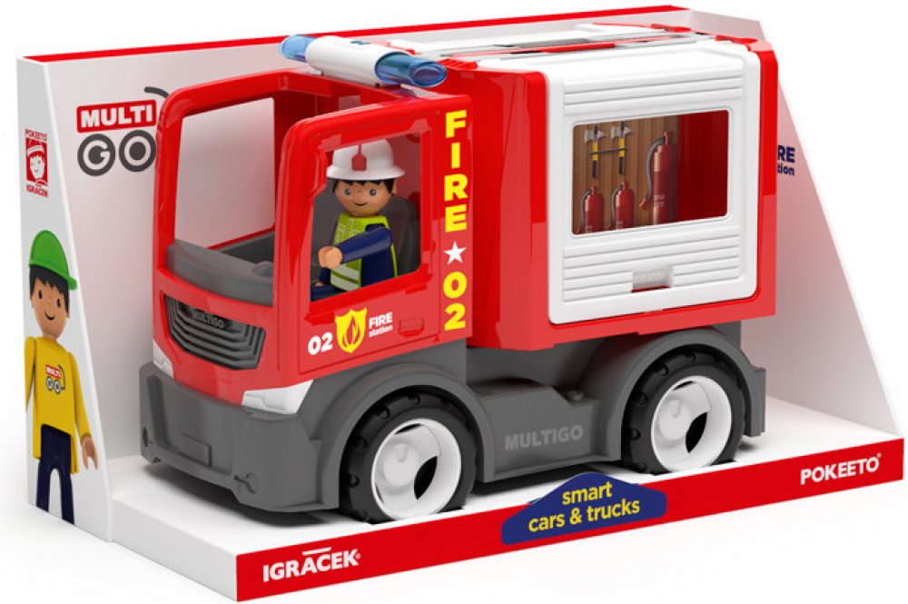Efko IGRÁČEK MULTIGO FIRE Multikorbička s řidičem – Zboží Mobilmania