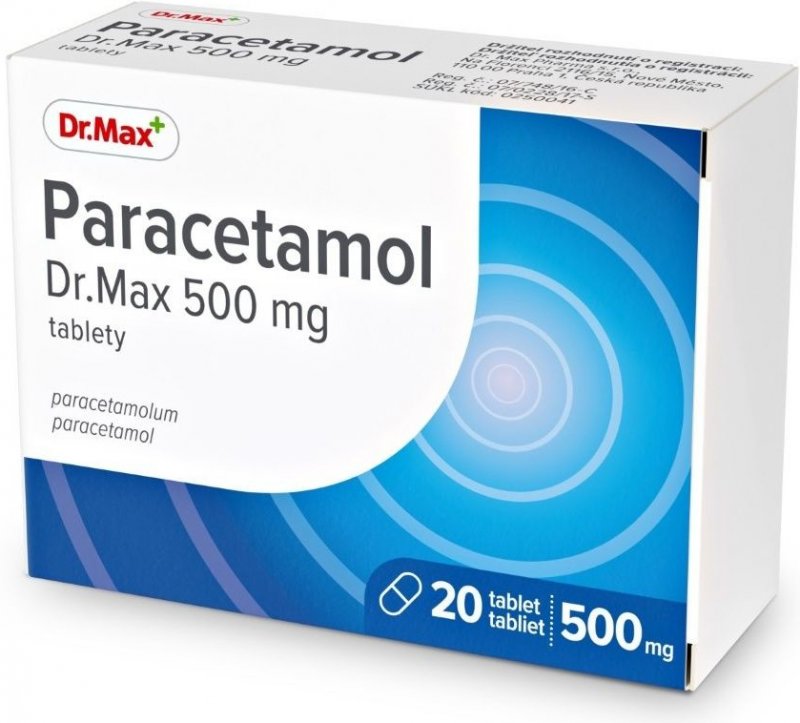 PARACETAMOL DR. MAX 500MG TBL NOB 20 od 35 Kč na Hledejceny.cz