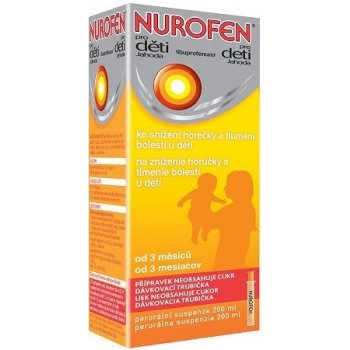 NUROFEN PRO DĚTI JAHODA POR 20MG/ML POR SUS 200 ML II od 197 Kč ...