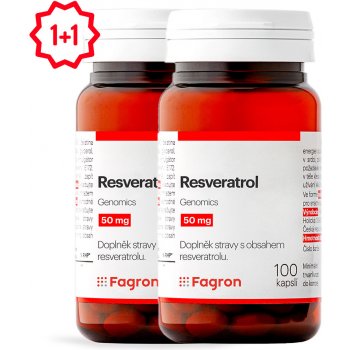 Fagron Resveratrol 50 mg 100 kapslí 1+1 od 699 Kč - Heureka.cz