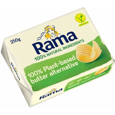 Rama 100% Plant-based Vegan alternativa másla 250 g od 73 Kč - Heureka.cz