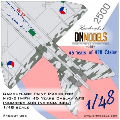 DN-Models Mask set MiG-21MFN Caslav Air Base Czech Tiger Camouflage 48/ ...