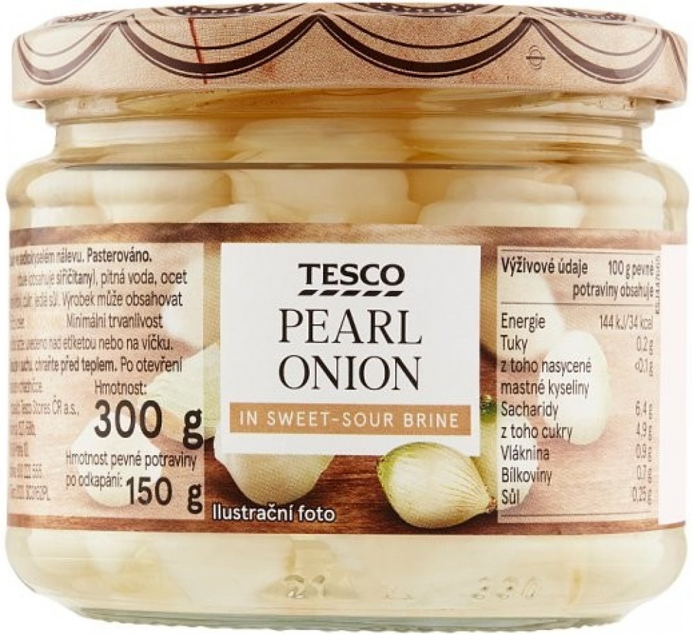 Tesco Cibulky ve sladkokyselém nálevu 300 g – Zboží Mobilmania
