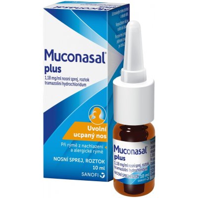 MUCONASAL PLUS NAS 1,18MG/ML NAS SPR SOL 1X10ML od 105 Kč - Heureka.cz