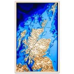 Nástěnná dřevěná 3D mapa Skotsko 60 cm x 38 cm nástěnné mapy - Nejlepší ...