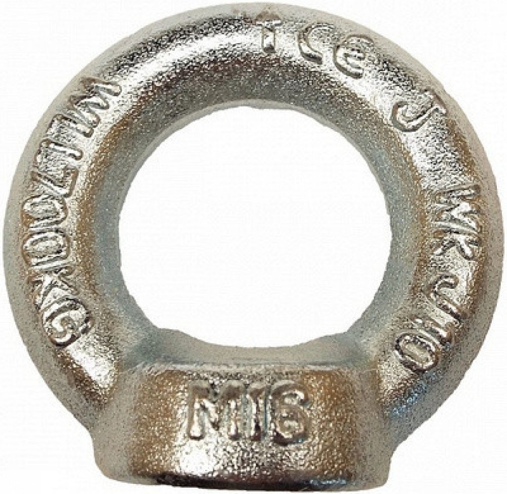 Matice s okem M16, DIN 582, C15E, pozinkovaná, nosnost 700kg na ...