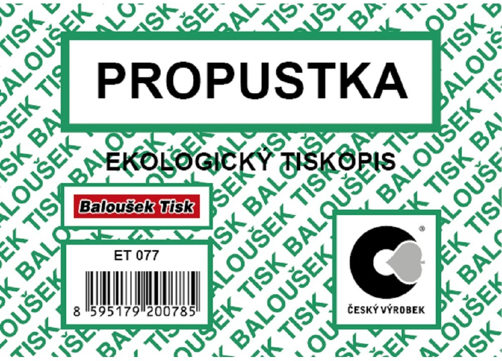 Baloušek Tisk ET077 Propustka A7 od 8 Kč - Heureka.cz
