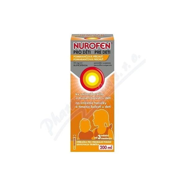 NUROFEN PRO DĚTI POMERANČ 40MG/ML POR SUS 200ML od 199 Kč - Heureka.cz