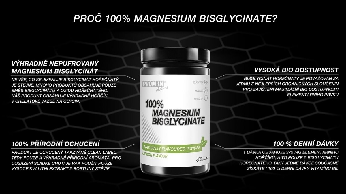 Prom-IN 100% Magnesium Bisglycinate citron 390 g od 485 Kč - Heureka.cz