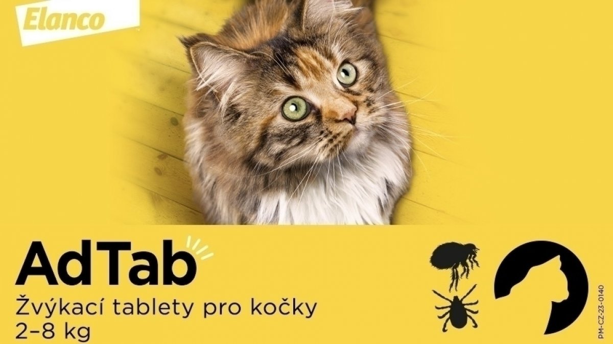 AdTab 48 mg žvýkací tablety pro kočky 2-8 kg 1 tbl od 210 Kč - Heureka.cz