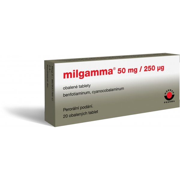 Specifikace milgamma 50 mg/250mcg.tbl.obd.20 - Heureka.cz