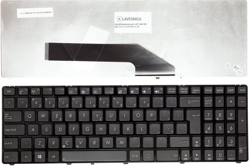Klávesnica na notebook ASUS K50 K50IJ K50IN K50AB K60 K70 X70 od 19,2 ...