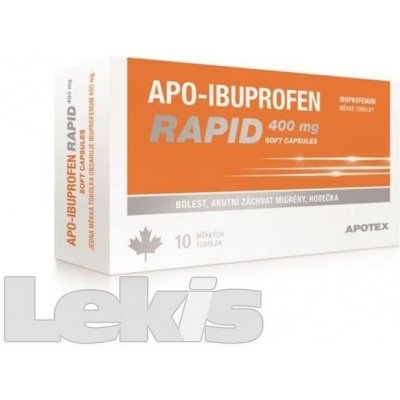Ibuprofen Rapid Apotex 400 mg cps.mol.20 x 400 mg od 4,31 € - Heureka.sk