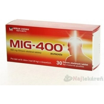 MIG 400 tbl.flm.30 x 400 mg od 3,64 € - Heureka.sk