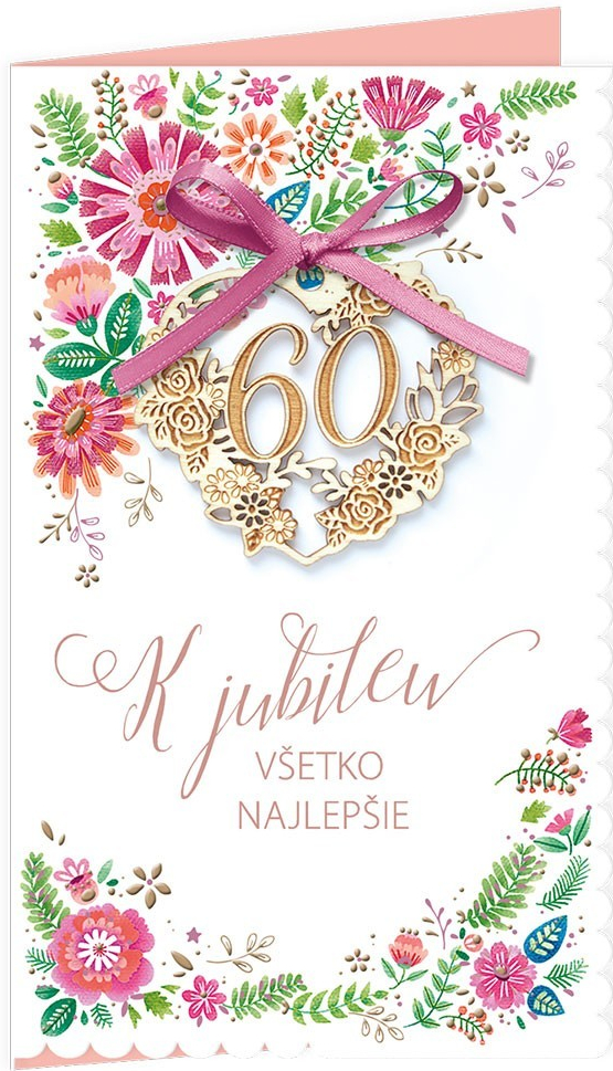 Blahoželanie k 60. narodeninám s drevenou ozdobou - darček od 2,69 ...