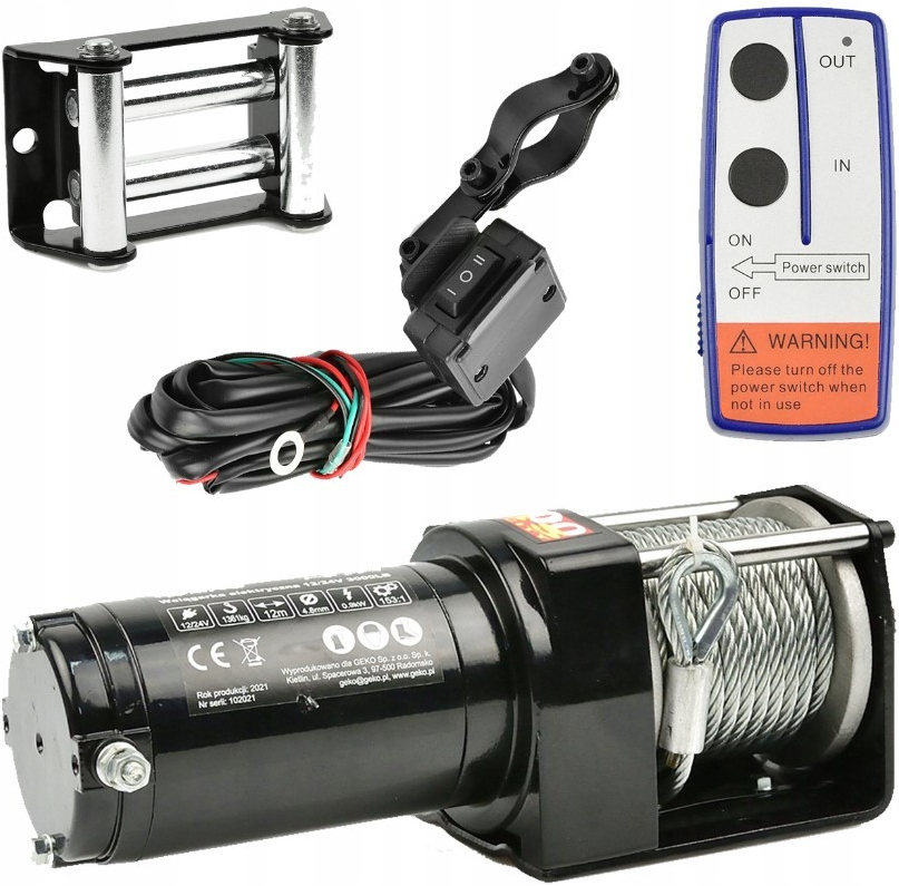 GEKO G81703 Elektrický lanový navijak 12V 3000LB, 1361kg od 105 ...