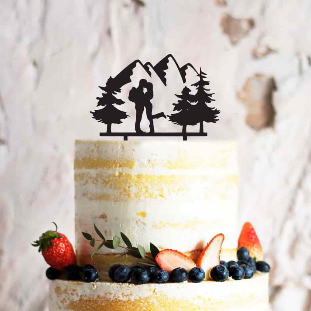 COLARI. Zápich - Svadobný pár 24 - turisti - 1 - Zlatá - metalická od 6 ...