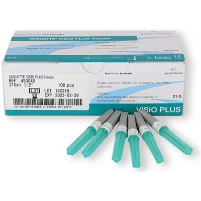 Vacuette Visio Plus Injekčná ihla 0,80 x 38 mm zelená 100 ks od 38,5 ...
