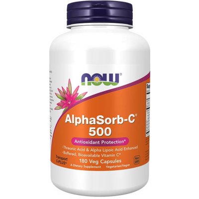 Now Foods bioaktívny vitamín C AlphaSorb-C 500 mg 180 Veg kapsúl od 28 ...