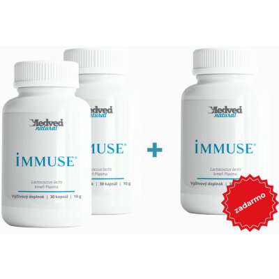 Medveď Natural Immuse 2 x 30 kapsúl + Immuse 30 kapsúl od 42 € - Heureka.sk