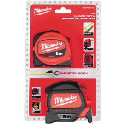 Milwaukee sada meter SLIMLINE 5 m + meter PREMIUM 5 m od 26,53 ...
