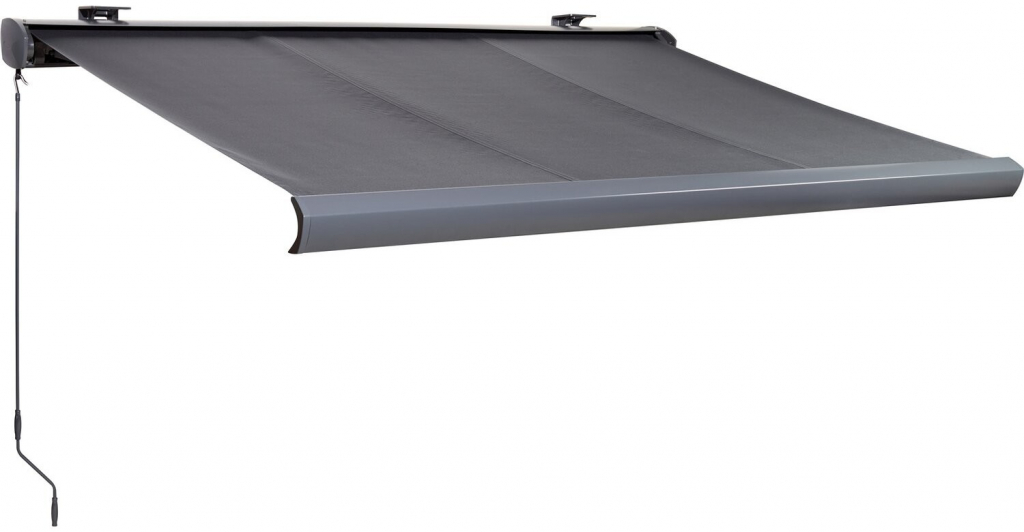 OBI Kazetová markíza Bayville s LED osvetlením antracitová 400 x 250 cm ...
