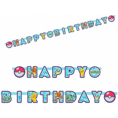 AMSCAN Párty nápis Pokémon Happy Birthday 218cm od 3,96 € - Heureka.sk