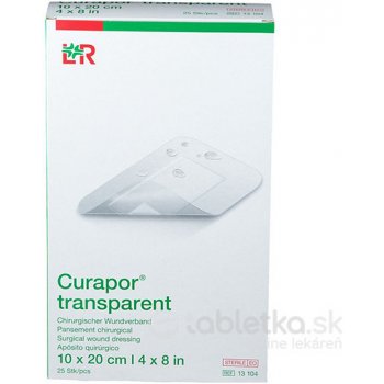 Curapor krytie na rany transparent sterilné vodeodolné 10 x 20 cm 25 ks ...