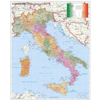 Nástenná mapa Taliansko PSČ laminovaná od 26,44 € - Heureka.sk