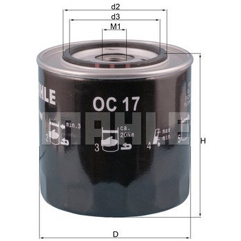 Olejový filter MAHLE ORIGINAL OC 17 (OC17) od 10,2 € - Heureka.sk