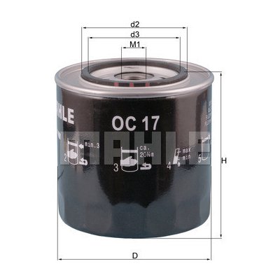 Olejový filter MAHLE ORIGINAL OC 17 (OC17) od 10,2 € - Heureka.sk