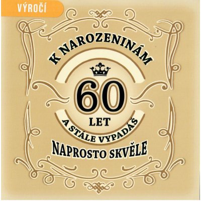 Nekupto karta Výročie 60 rokov 150 x 150 mm Narodeniny od 1,45 ...