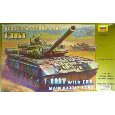 Zvezda Model Kit tank 3592 Russian Main Battle Tank T 80BV 1:35 od 23 ...