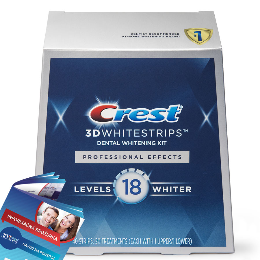 Procter & Gamble Crest 3D White Professional Effects bieliace pásiky 40 ...